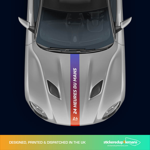 Official 24h Gradient Bonnet Stripe - StickeredUp4LeMans